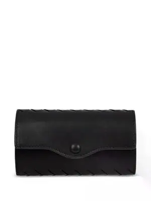 Bottega Veneta 1990-2000s Intrecciato Key Case - Black