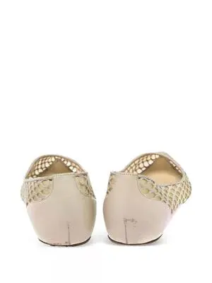 CHRISTIAN LOUBOUTIN Netted Pointed-toe Ballet Flats