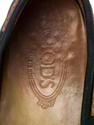 TOD'S Nubuck Leather Boat Shoes - Blue