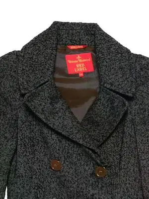 VIVIENNE WESTWOOD 1990s Mélange-effect Double-breasted Coat