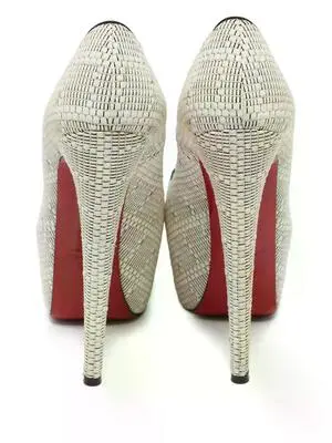 CHRISTIAN LOUBOUTIN 155mm Daffodile Platform Pumps - White
