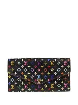 LOUIS VUITTON 2015 X Takashi Murakami Sarah Wallet - Black