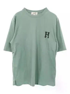 Hermès 2010s Leather-patch T-shirt