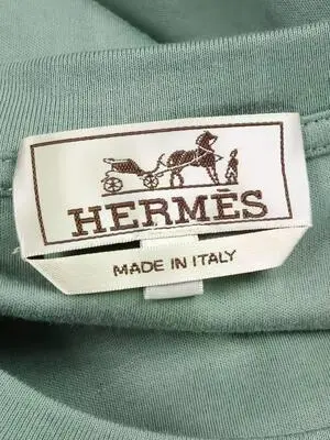 Hermès 2010s Leather-patch T-shirt