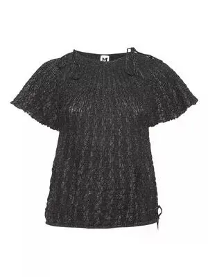 Missoni Pleated Knit Top - Black