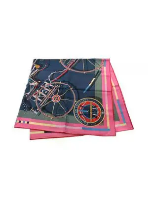 Hermès 2020s Voitures En Equilibre Carres 140 Scarf - Blue