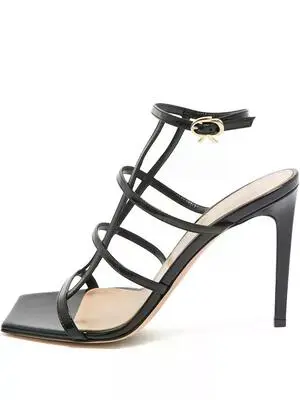 GIANVITO ROSSI Patent Leather Cage Sandals