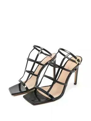GIANVITO ROSSI Patent Leather Cage Sandals