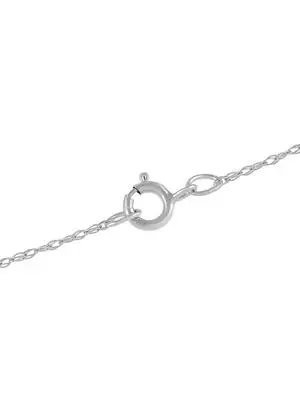 LB EXCLUSIVE 14k White Gold Initial "q" Diamond Necklace