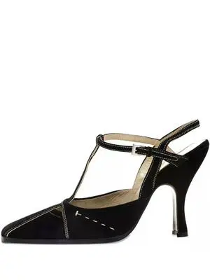 Prada 105mm Suede T-strap Pumps