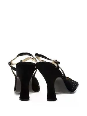 Prada 105mm Suede T-strap Pumps