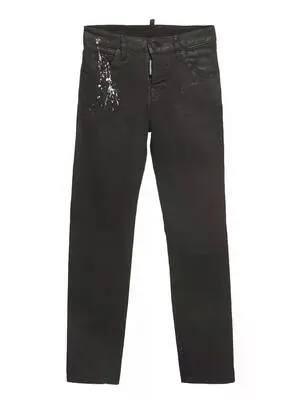 Dsquared2 Paint-splattered Five-pocket Jeans