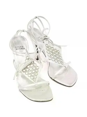 STUART WEITZMAN 95mm Rhinestone-embellished Ankle-strap Sandals