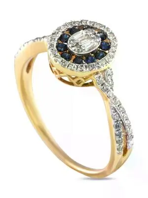 LB EXCLUSIVE 14k Gold Diamond And Sapphire Ring - Yellow