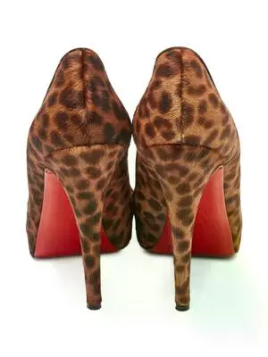 CHRISTIAN LOUBOUTIN 125mm Animal-print Pumps - Brown