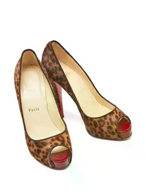 CHRISTIAN LOUBOUTIN 125mm Animal-print Pumps - Brown