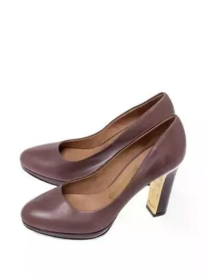 FERRAGAMO 95mm Leather Heeled Pumps
