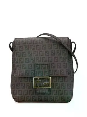 Fendi Zucchino Spalmati Crossbody Bag - Brown