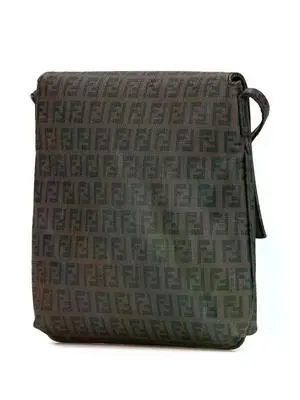 Fendi Zucchino Spalmati Crossbody Bag - Brown