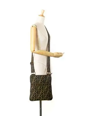 Fendi Zucca Canvas Skull Crossbody Bag