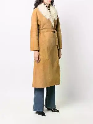 Hermès 1990s Leather Tied-waist Coat