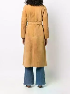 Hermès 1990s Leather Tied-waist Coat