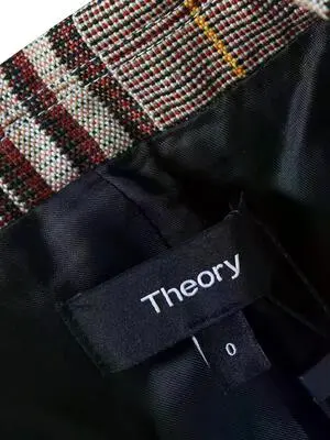 Theory Plaid Single-breasted Blazer