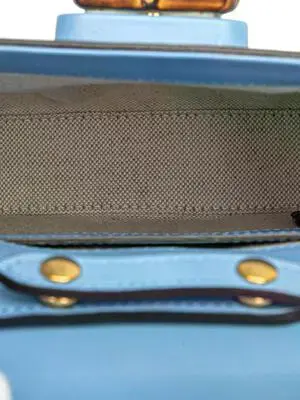 Gucci Mini Bamboo Top Handle Satchel - Blue