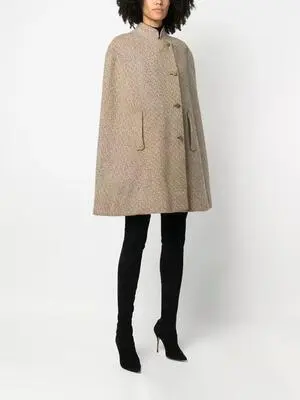 A.N.G.E.L.O. VINTAGE CULT 1960s Herringbone Cape-style Coat