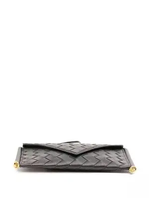 Bottega Veneta Calfskin Intrecciato Solstice Phone Pouch Crossbody Bag - Black