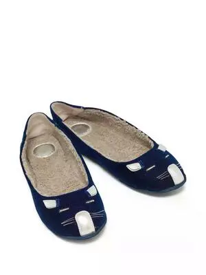 Marc Jacobs Cat Face Ballet Flats - Blue