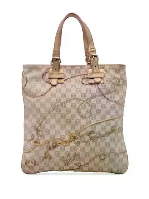 Loewe 2005 Anagram Canvas Embroidered Tote Bag