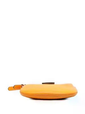 Fendi Small Leather Croissant Hobo Bag - Orange