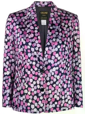 Celine 1980s Single-breasted Blazer - Pink