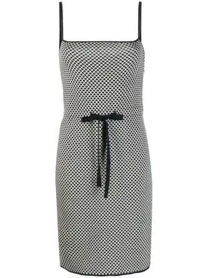 Dior 2010s Geometric Pattern Drawstring Dress