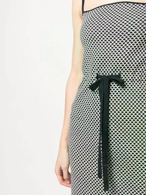 Dior 2010s Geometric Pattern Drawstring Dress