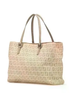 Fendi Zucchino Canvas Tote Bag - Brown