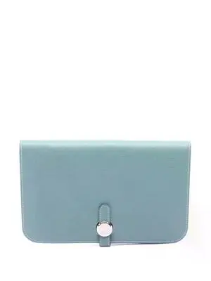 Hermès 2014 Evercolor Dogon Gm Bifold Wallet Long Wallets - Blue