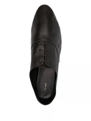 THE ROW Awar Lace-up Leather Oxfords - Brown