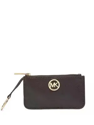 Michael Kors Logo-plaque Wallet - Brown