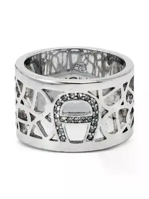 AIGNER 2024 Crystal Logo Ring