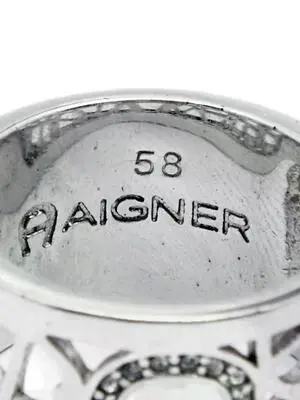 AIGNER 2024 Crystal Logo Ring