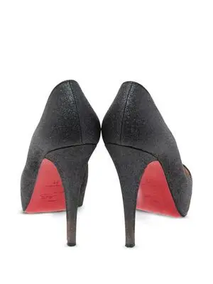 CHRISTIAN LOUBOUTIN 115mm Glitter-embellished Heels - Black