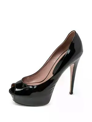 Gucci 135mm Leather Pumps - Black