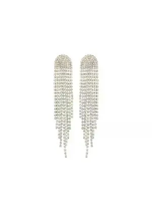 SUSAN CAPLAN Swarovski Crystal Drop Earrings - Silver