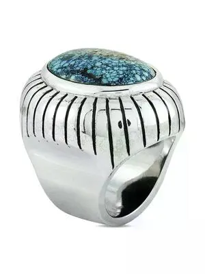 KING BABY STUDIO Sterling Turquoise Signet Ring - Silver