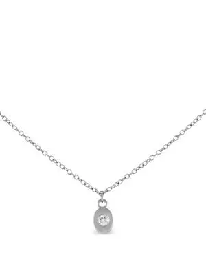 LB EXCLUSIVE 14k White Gold Diamond Necklace - Silver