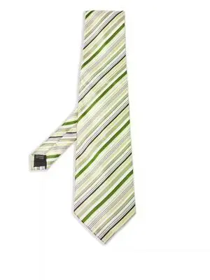 BOSS Striped Silk Tie - Green