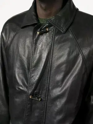 Versace 1980s Single-breasted Leather Coat