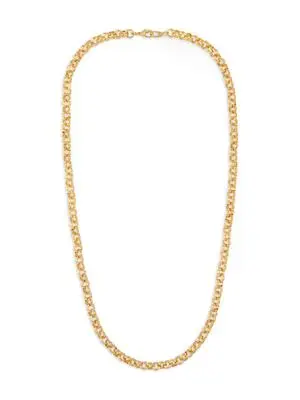 SUSAN CAPLAN 1990s Etched Chain Necklace - Gold